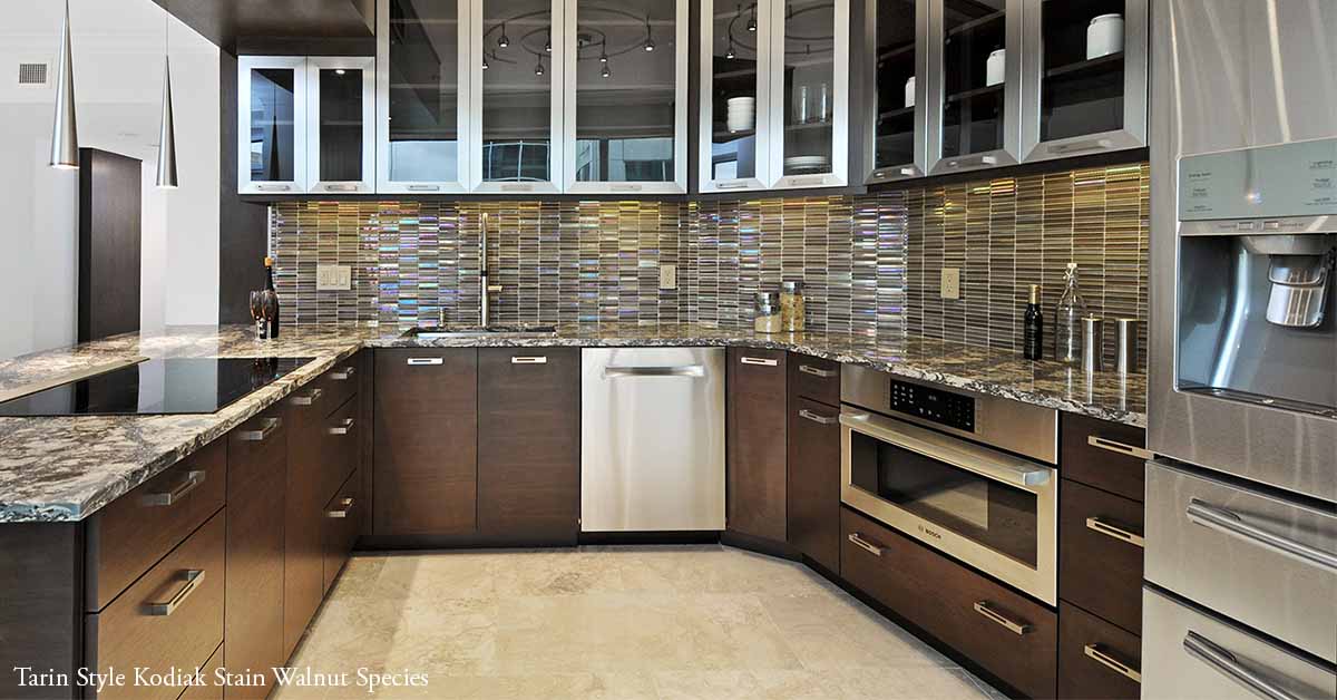 Stains and Glazes on Walnut|Omega Cabinetry|Modern Image Interiors