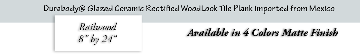 Railwood Durabody® Ceramic WoodLook Tile Plank|Modern Image Interiors