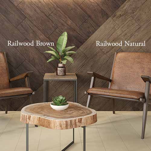 Railwood Durabody® Ceramic WoodLook Tile Plank|Modern Image Interiors